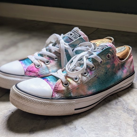 Converse | Shoes | Converse Chuck Taylor Satin Watercolortie Dye ...